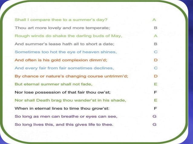 Rhyme Scheme in Poetry | PPTX