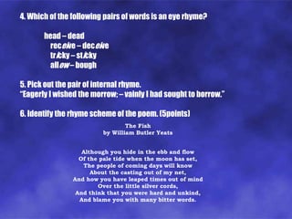 Rhyme Scheme in Poetry | PPTX