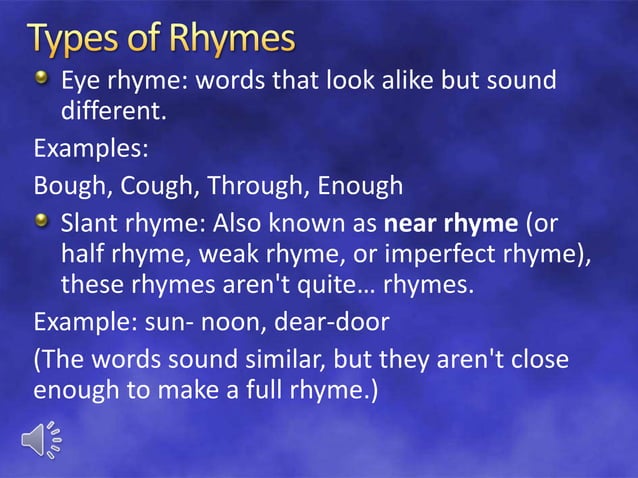 Rhyme Scheme in Poetry | PPTX