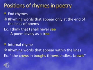 Examples Of Internal Rhyme