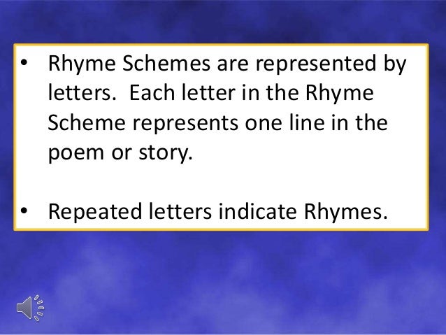 Rhyme Scheme in Poetry