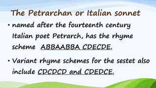 Rhyme scheme (English 9) ppt by hush | PPTX