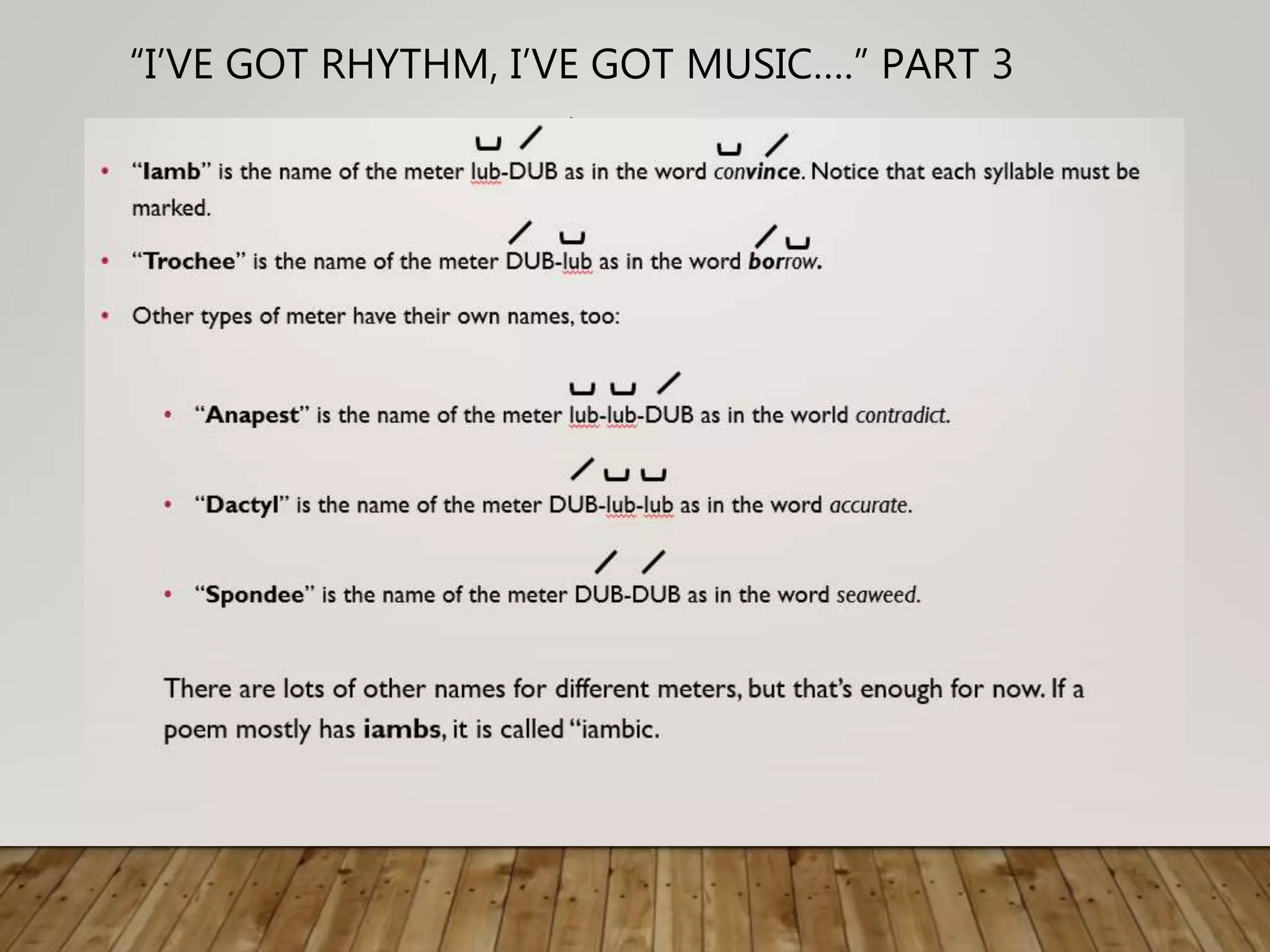 Rhyme Scheme, Rhythm, and Meter | PPTX