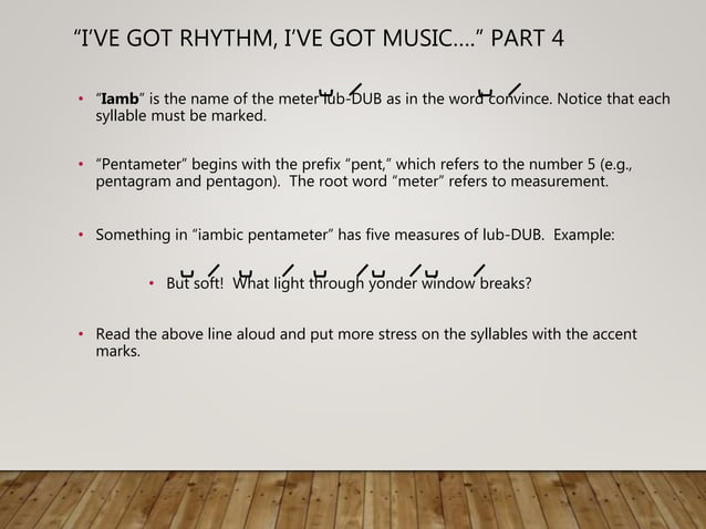 Rhyme Scheme, Rhythm, and Meter | PPTX