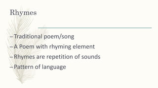 Teaching Rhymes in early years | PPT