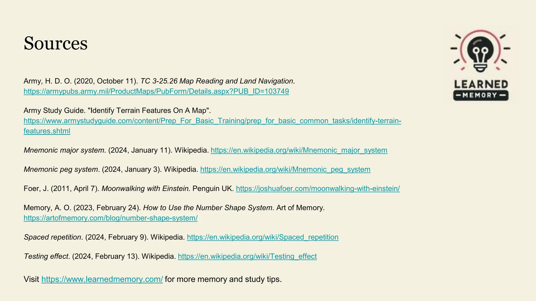The Rhyming Peg Mnemonic System for Remembering Lists of Items | PPTX