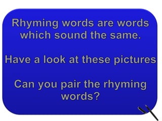 Rhyming words | PPT | Poetry | Books and Literature