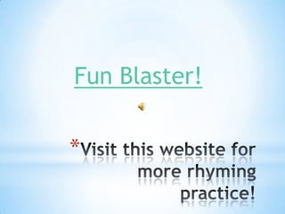 Rhyming words | PPTX