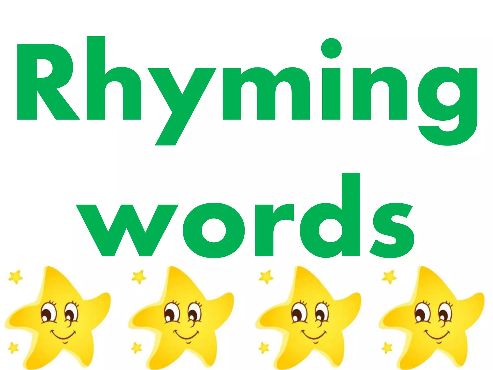 Rhyming words | PPTX