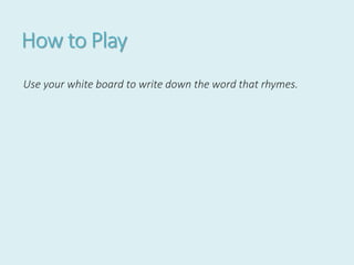 Rhyming words | PPT