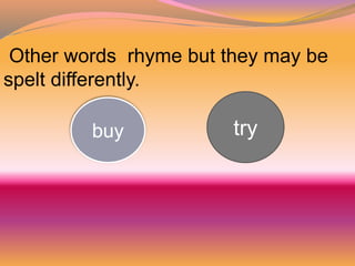 Rhyming words slideshare | PPTX