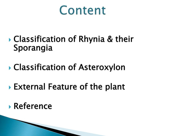 Rhynia / asteroxylom | PPTX