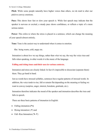 Rhythm and intonation in connected speech. | PDF