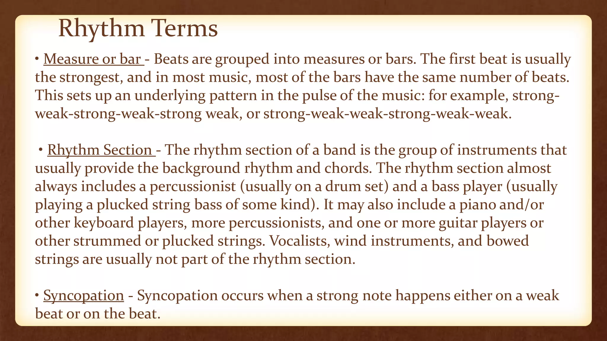 Rhythm and timbre | PPTX
