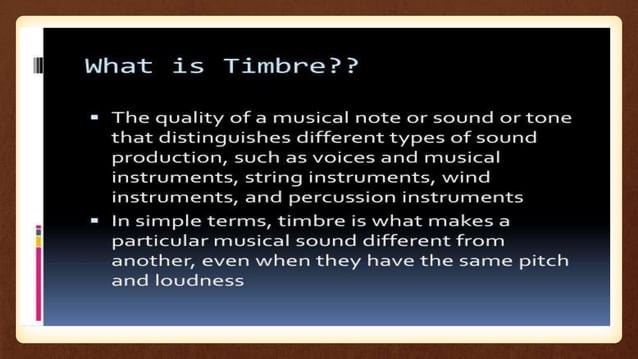 Rhythm and timbre | PPTX | Music | Entertainment