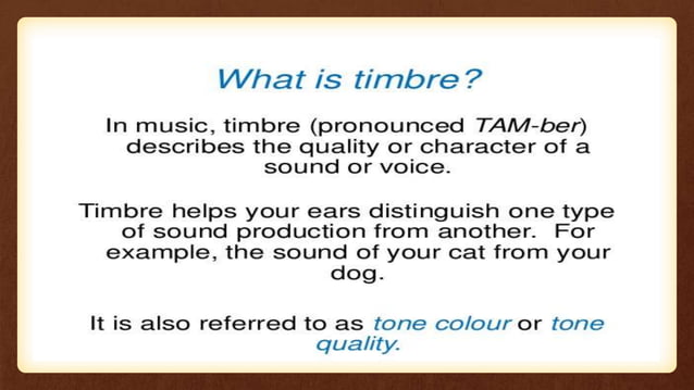 Rhythm and timbre | PPTX | Music | Entertainment