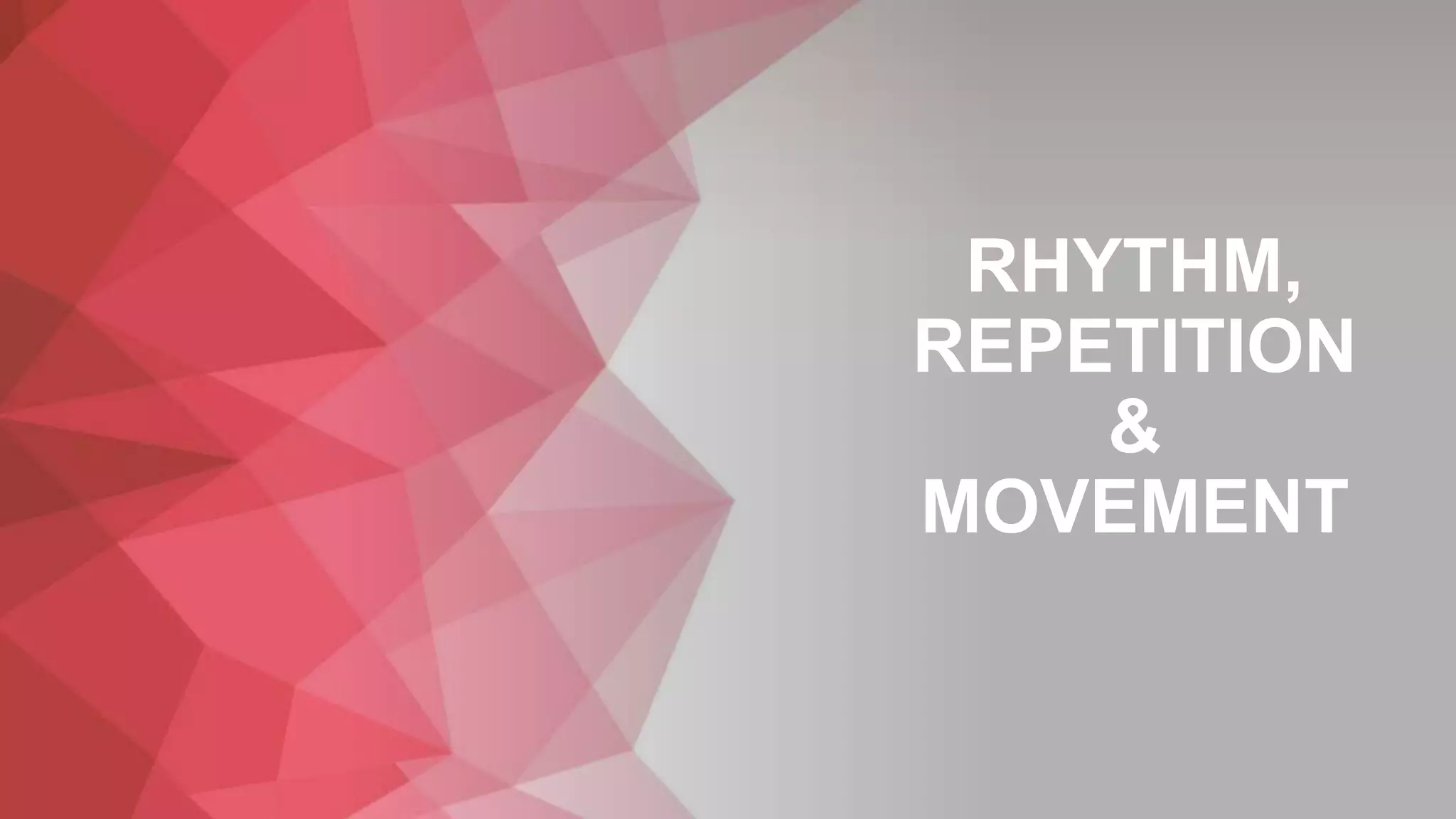 3D Design - Rhythm, Repetition & Movement Project | PPTX