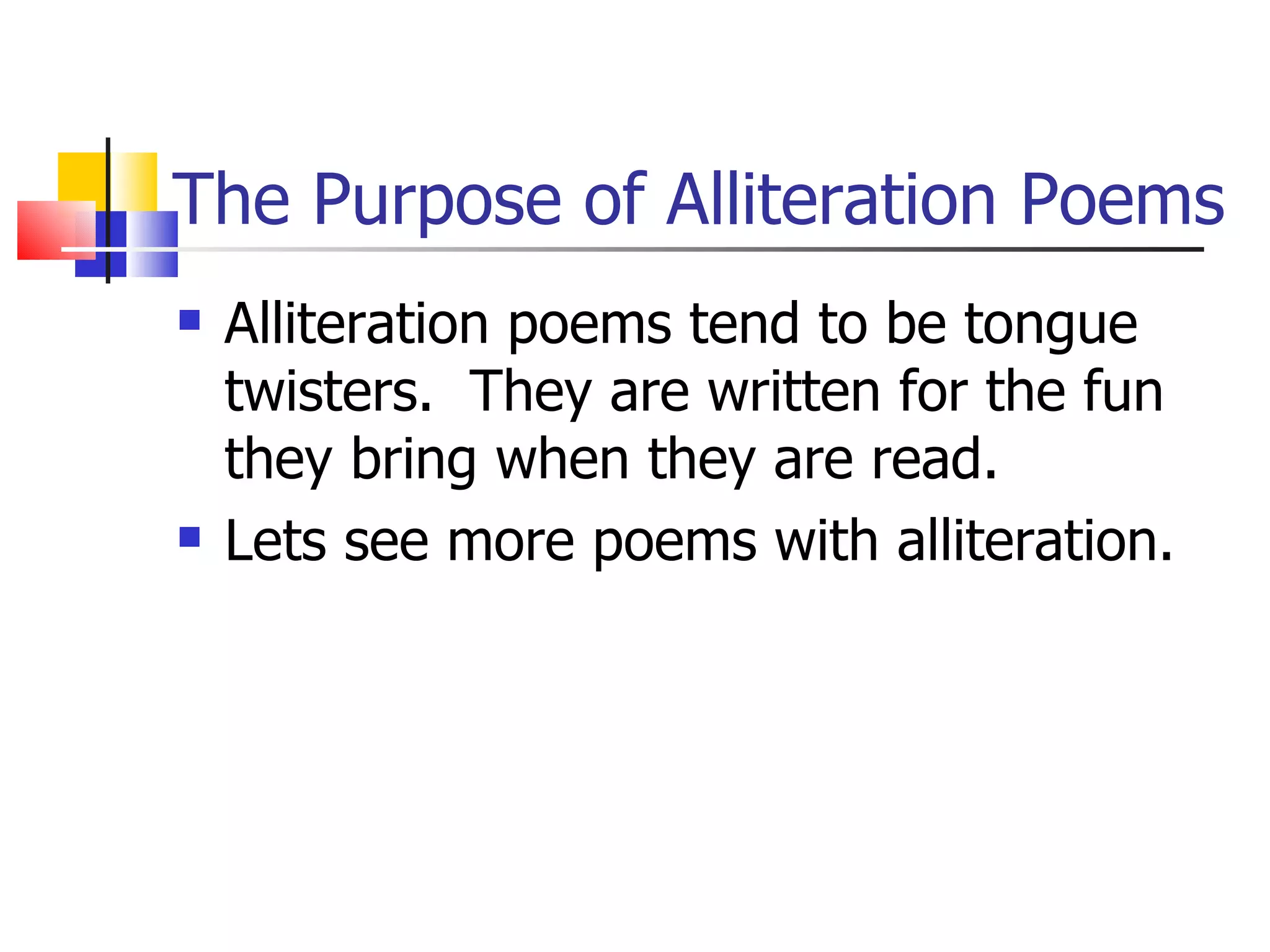 Rhythm, rhyme and alliteration | PPT