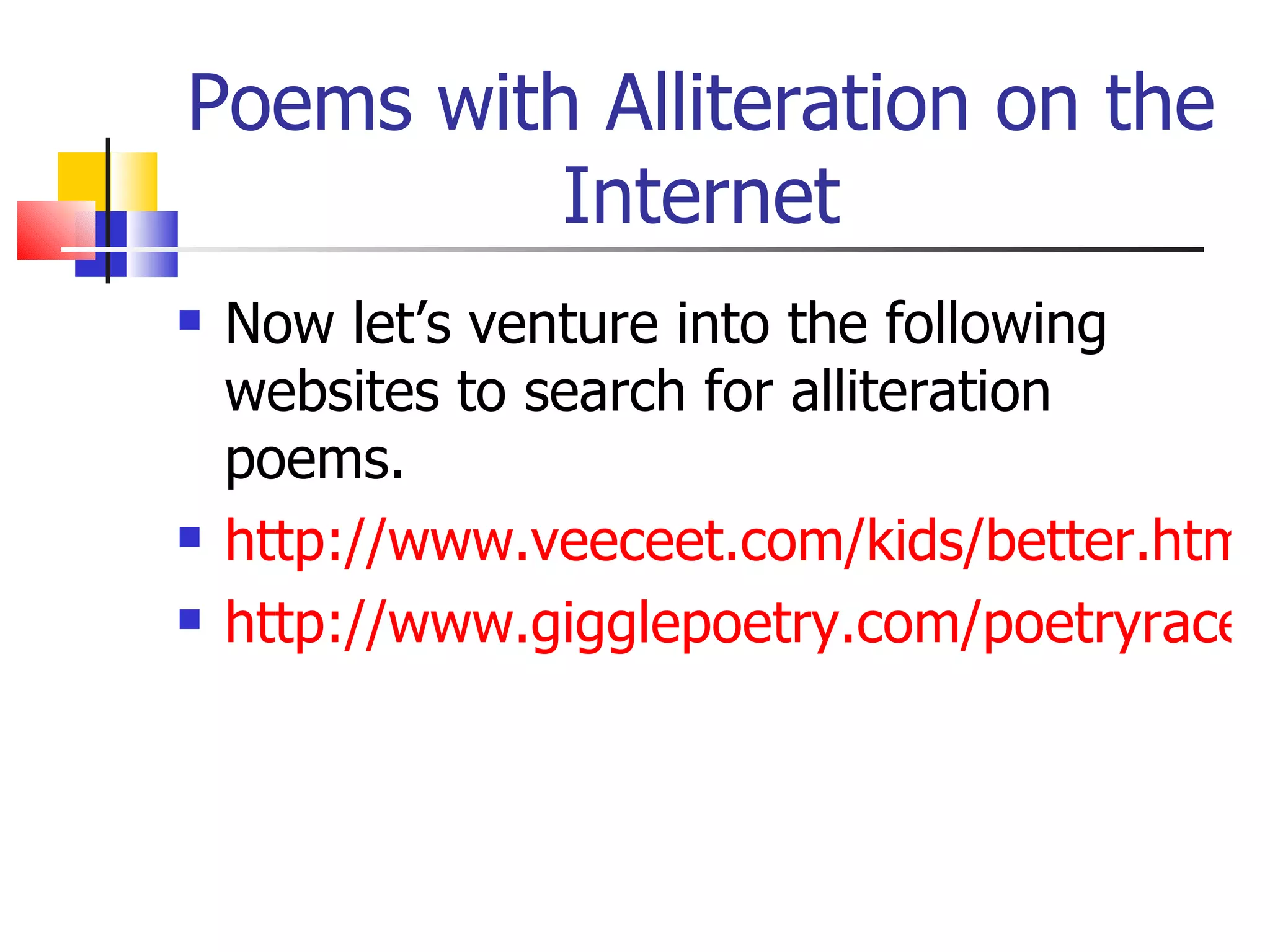 Rhythm, rhyme and alliteration | PPT