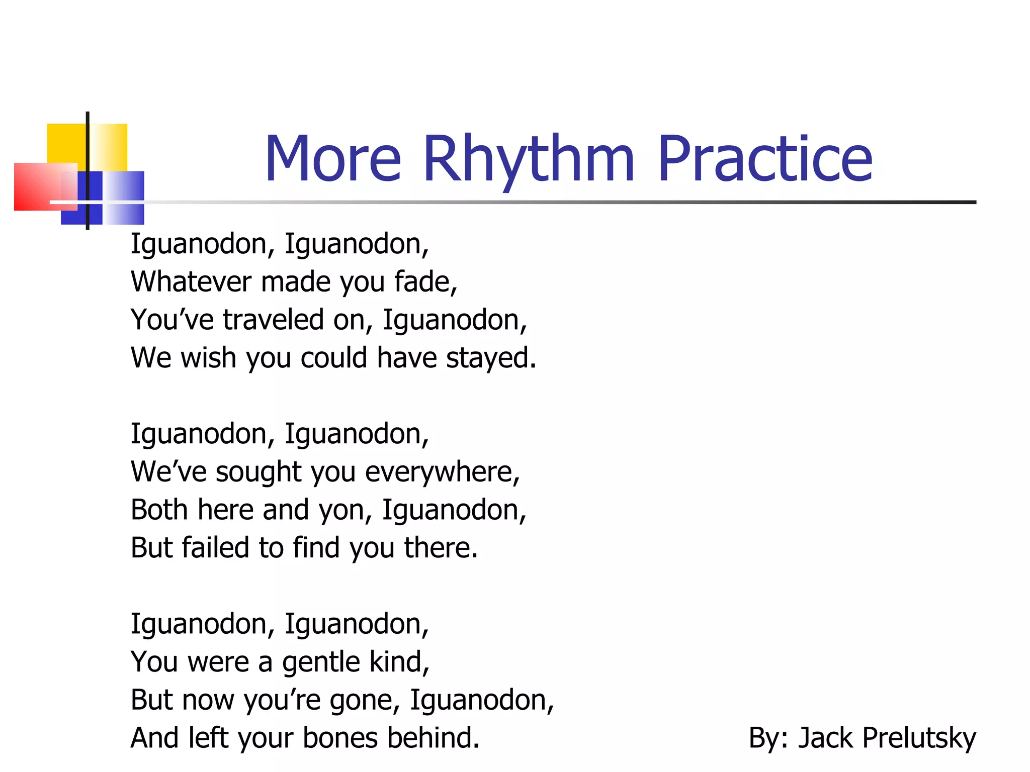 Rhythm, rhyme and alliteration | PPT