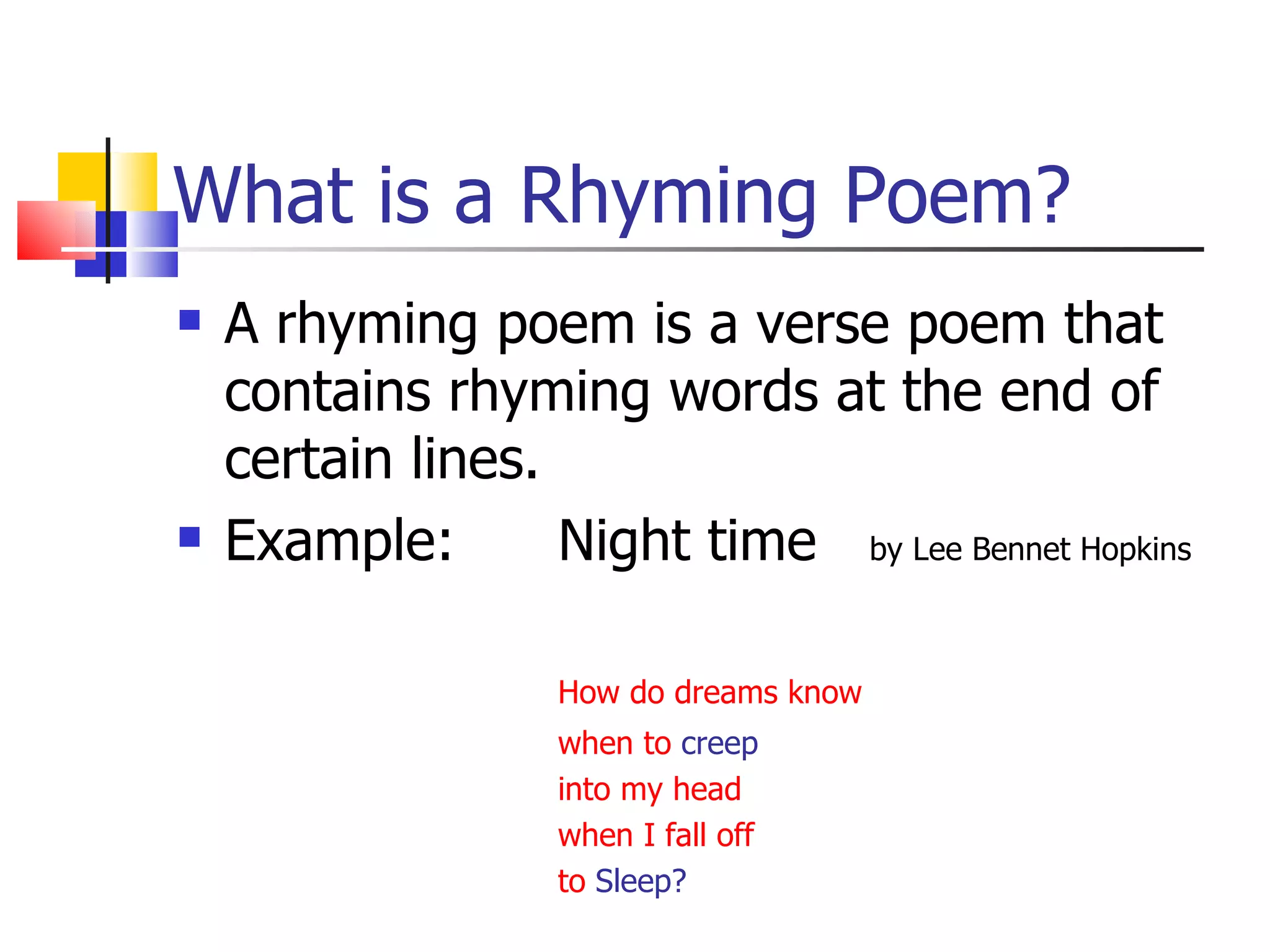 Rhythm, rhyme and alliteration | PPT