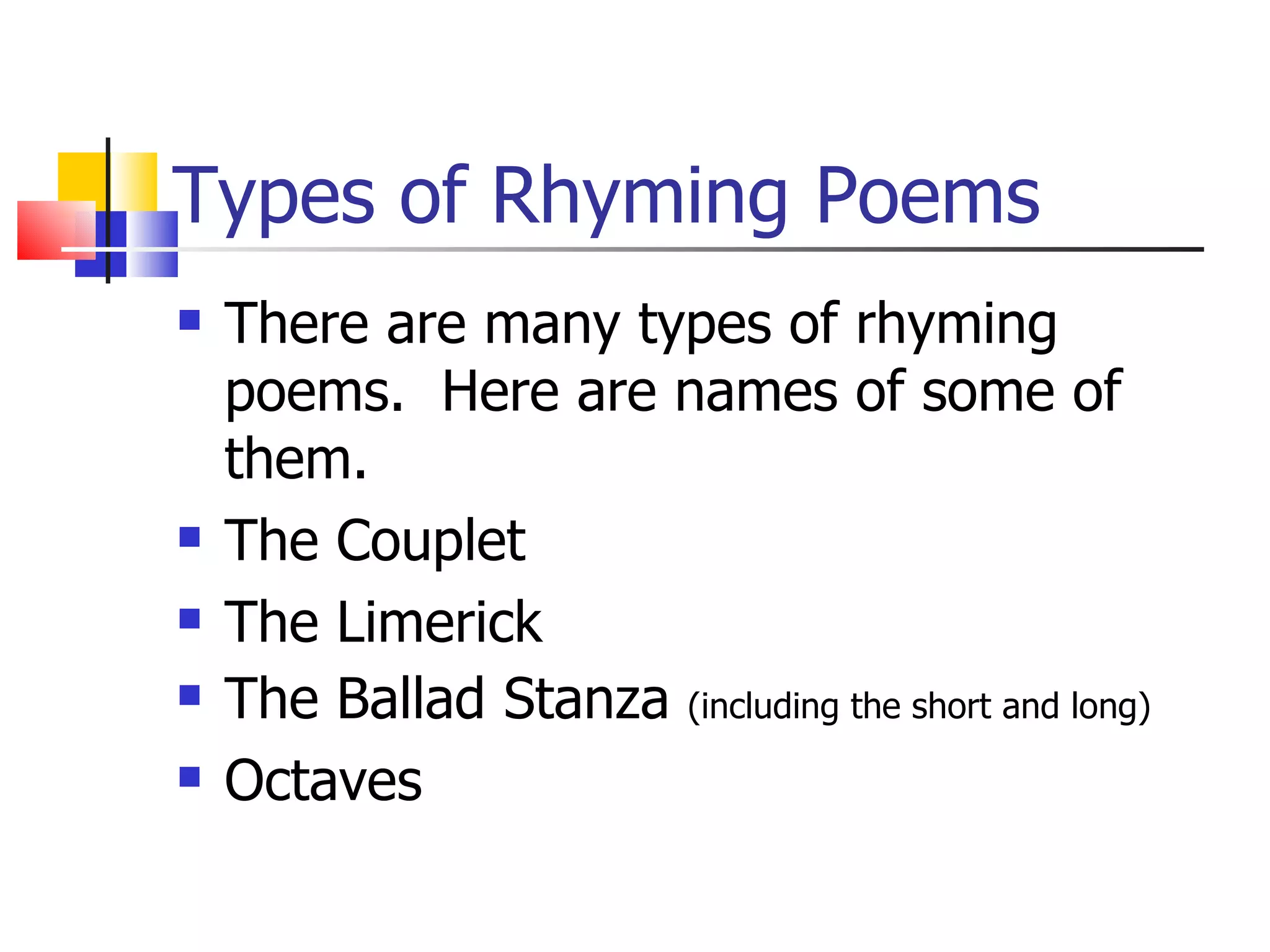Rhythm, rhyme and alliteration | PPT