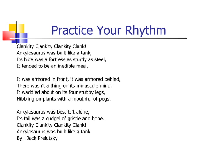 Rhythm, rhyme and alliteration | PPT
