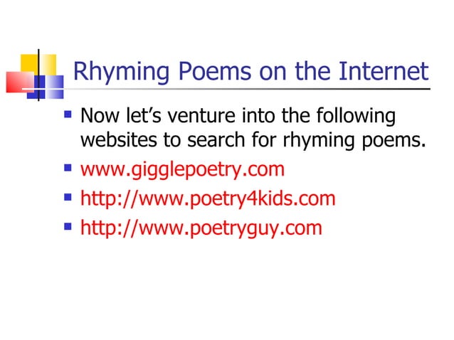 Rhythm, rhyme and alliteration | PPT