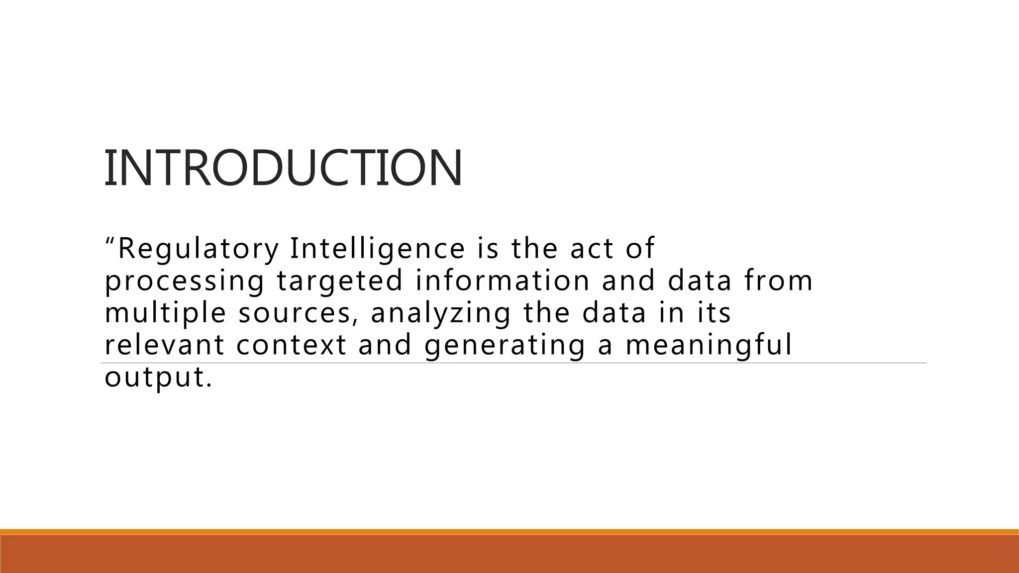 Regulatory Intelligence | PPTX