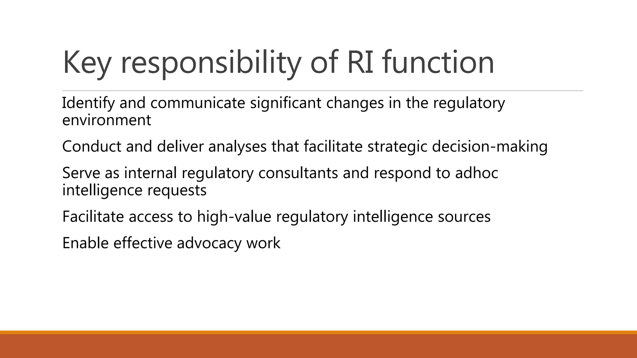Regulatory Intelligence | PPTX