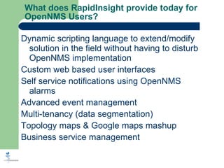 RapidInsight for OpenNMS | PPT