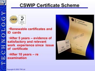 RI 7 (CSWIP scheme).ppt - certification scheme | PPT