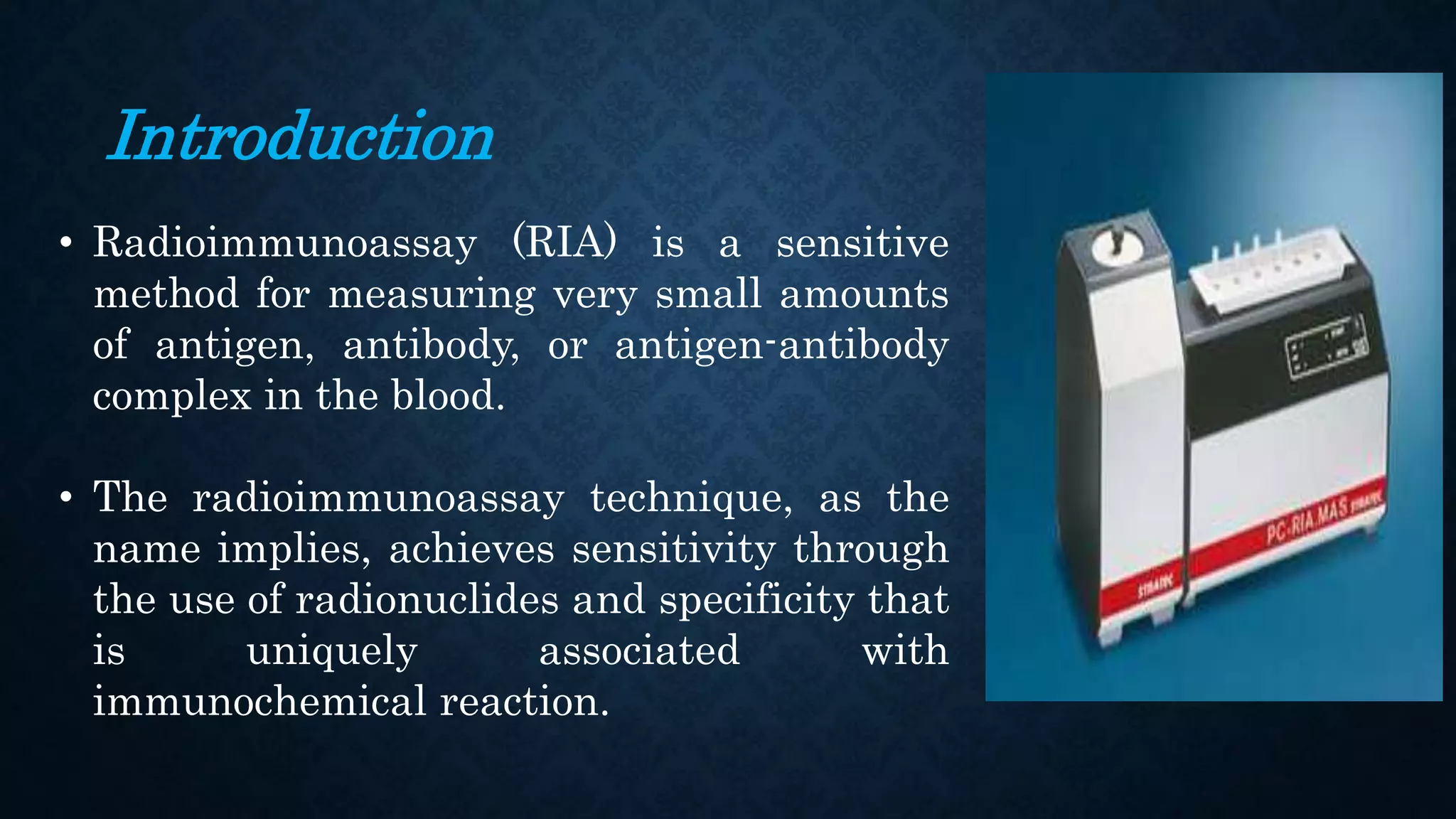 Application of Radioimmunoassay | PPTX