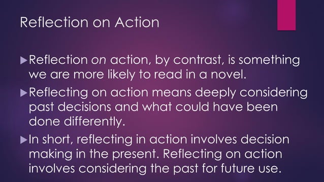 Reflection in and on action | PDF