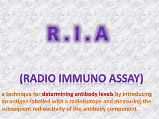 RADIO IMMUNO ASSAY | PPT