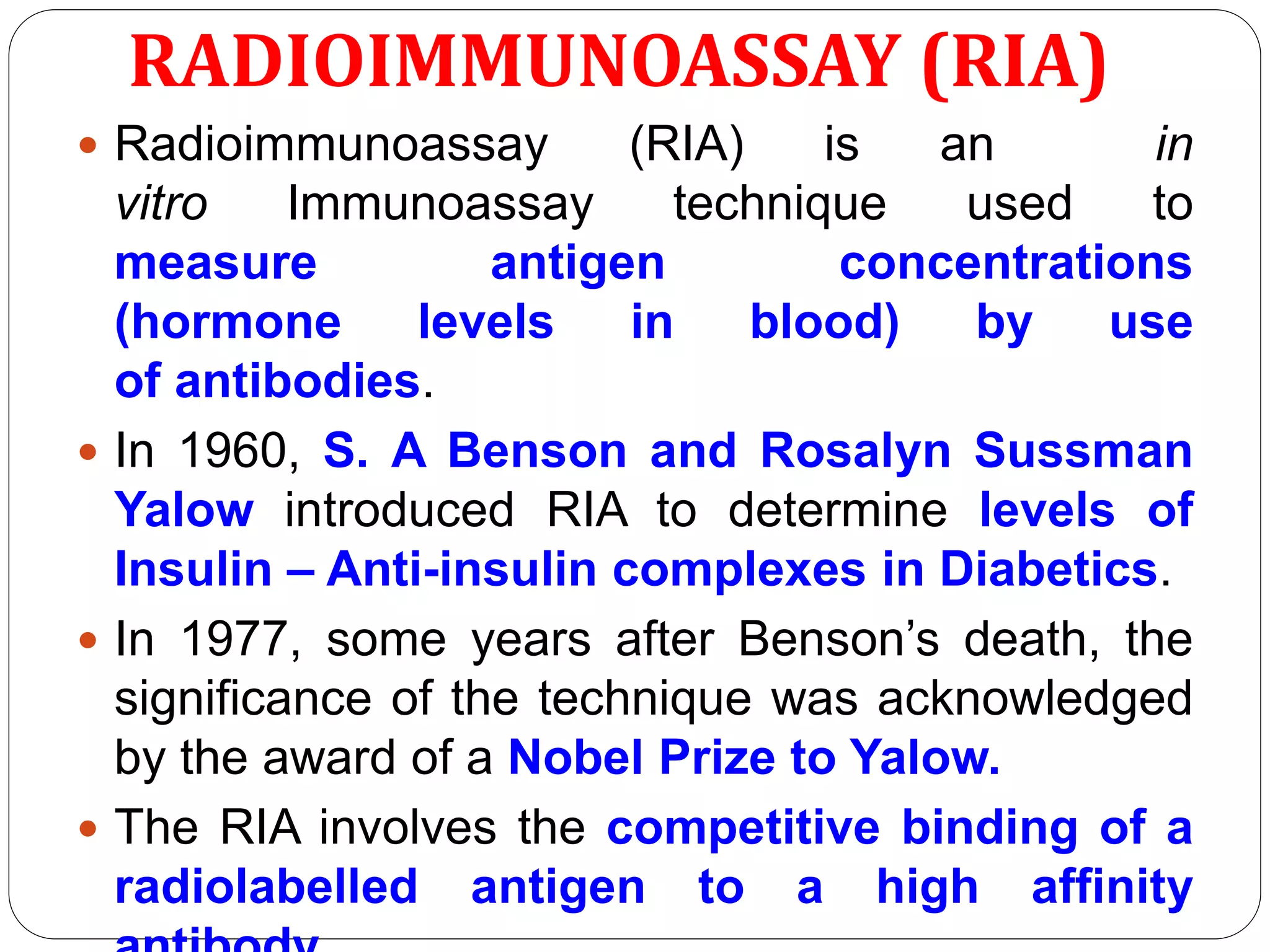 Radio Immunoassay (RIA) | PPT