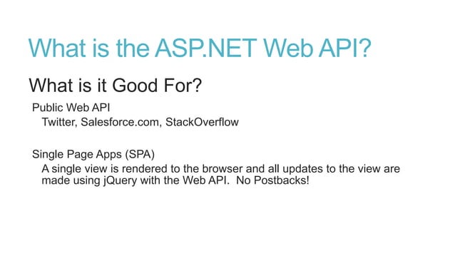 RIA / SPA with ASP.NET