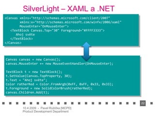 Rich Internet Applications 2009 (Czech) | PPT