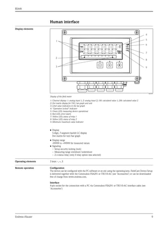 Ria46 endress+hauser datasheet-field meter | PDF