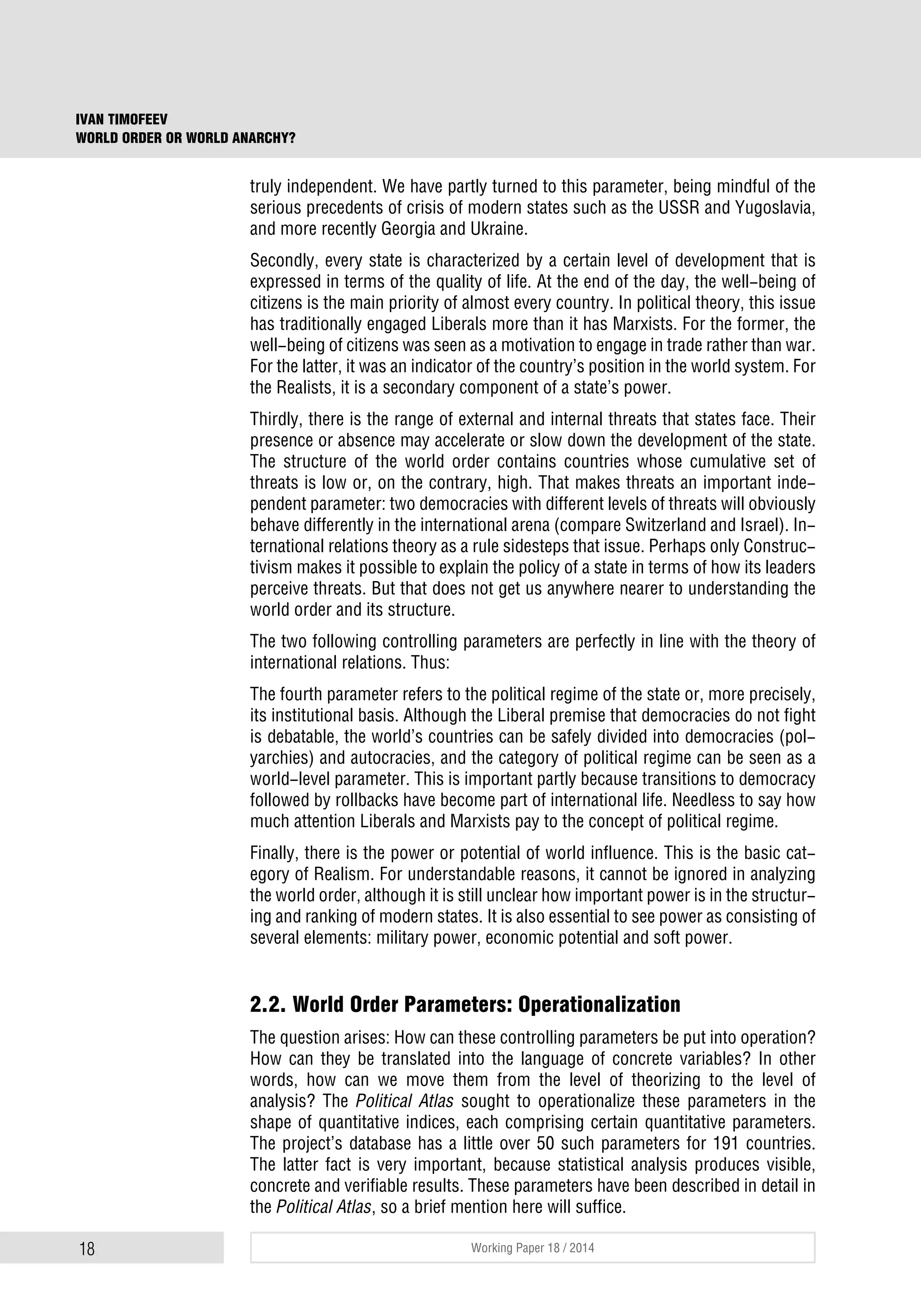 World Order Or World Anarchy? A Look at the Modern System of ...