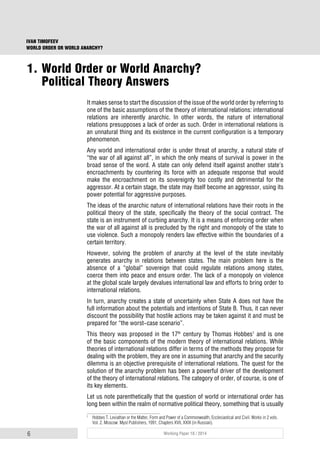 World Order Or World Anarchy? A Look at the Modern System of ...