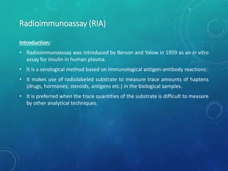 RIA and ELISA | PPTX