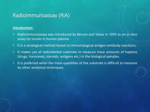 RIA and ELISA | PPTX