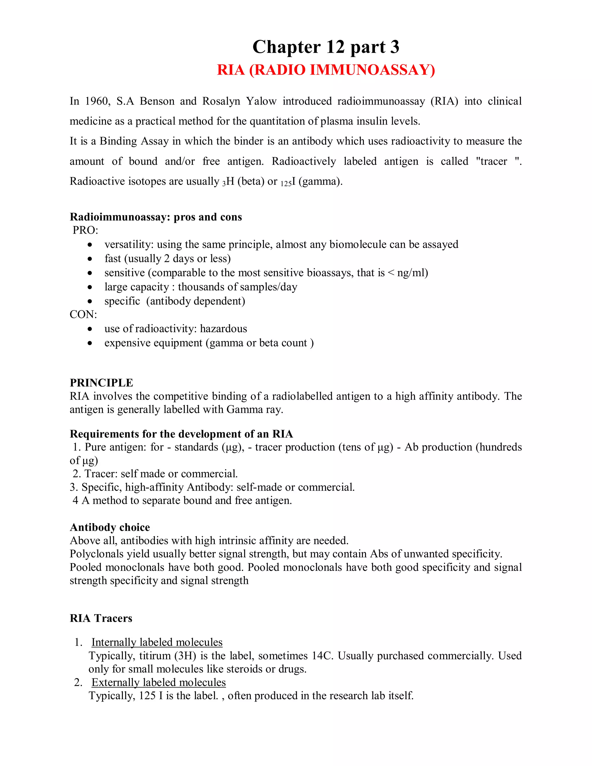 ria elisa biochem.pdf | Medical Tests | Medical Health