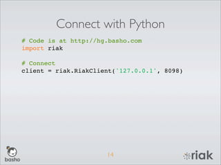 Riak from Small to Large | PPT