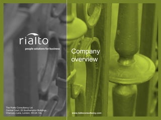 Rialtopracticeoverview 0909 | PPT