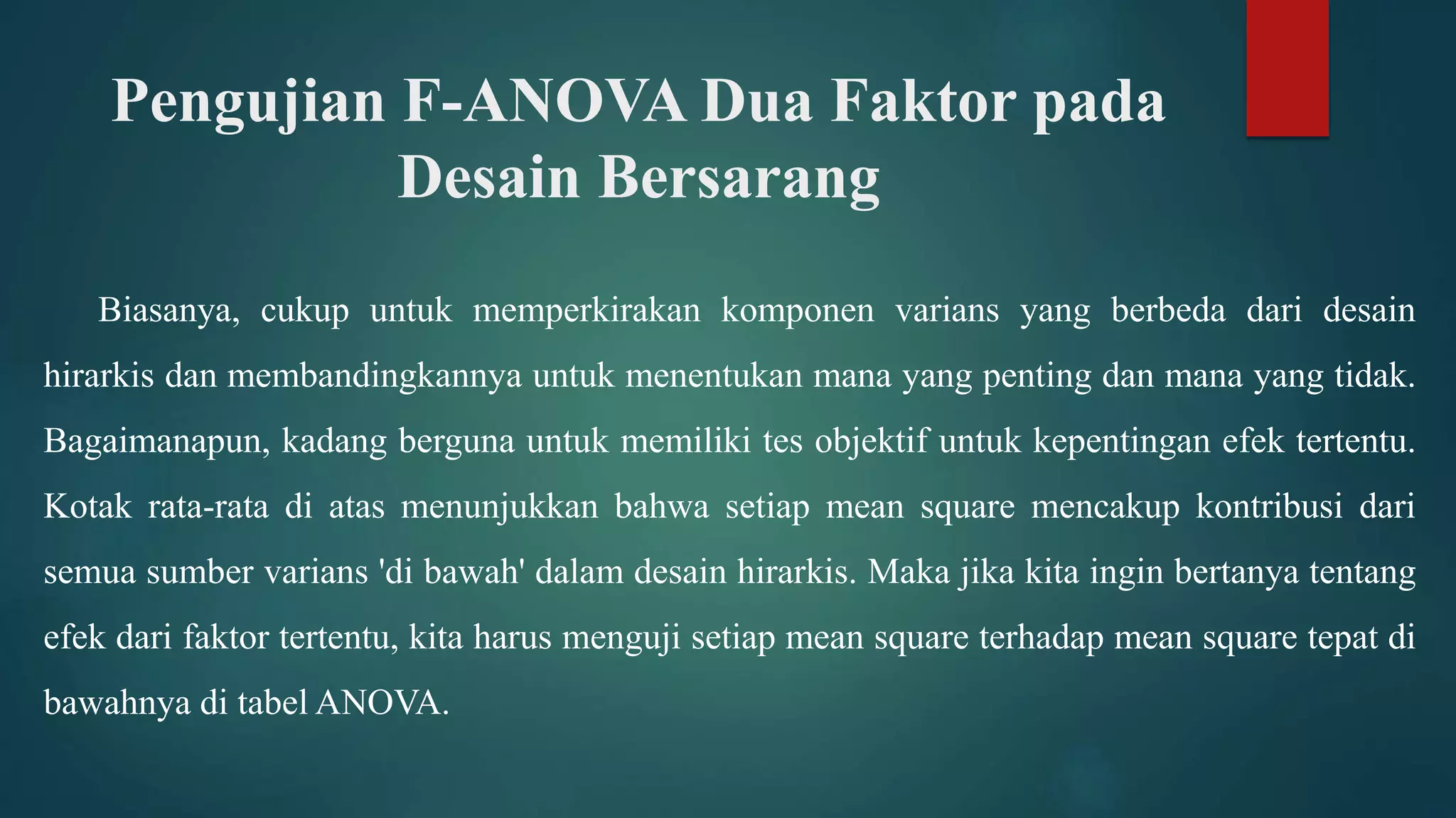 Riana putri 17707251020 (review buku - analisis varians) | PPTX