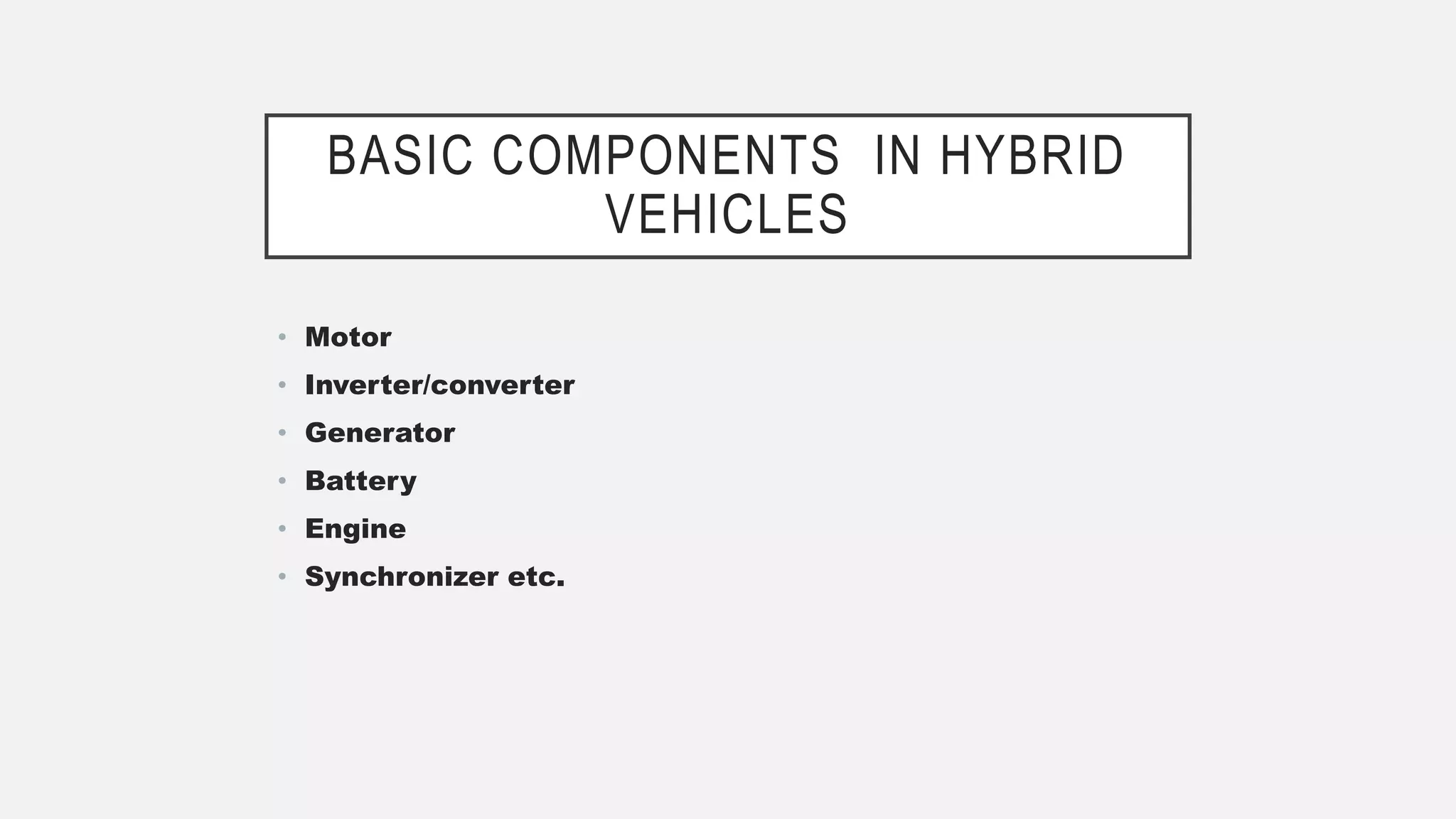 Hybrid electric vehicle | PPT
