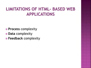 RICH INTERNET APPLICATIONS - RIA Tools | PPT