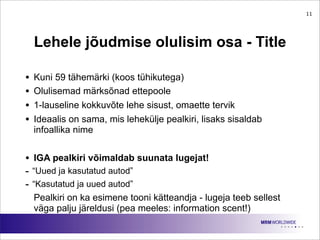 Ria Presentatsioon Hendrek Kraavi | PDF
